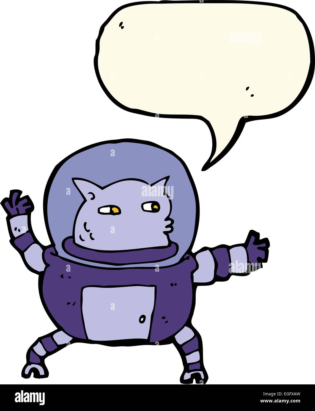 cartoon alien with speech bubble Stock Vector Image & Art - Alamy