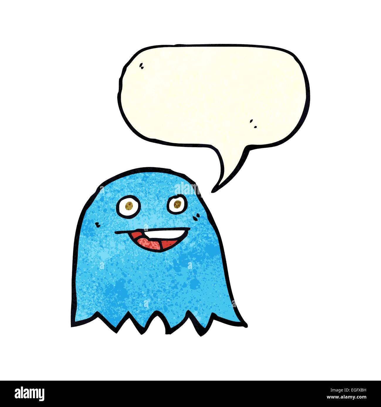 cartoon ghost with speech bubble Stock Vector Image & Art - Alamy