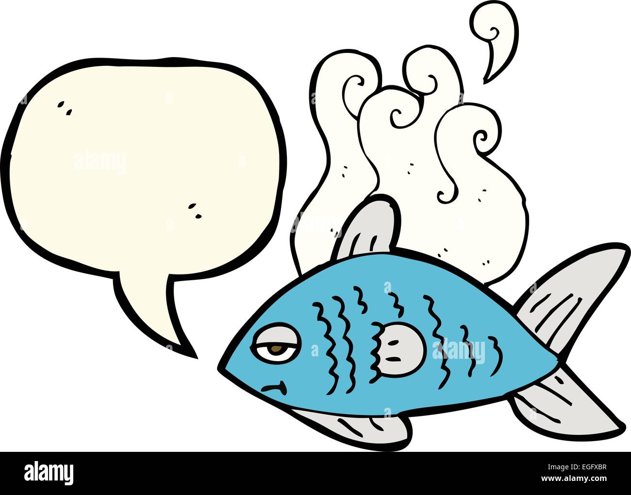 cartoon funny fish with speech bubble Stock Vector Image & Art - Alamy