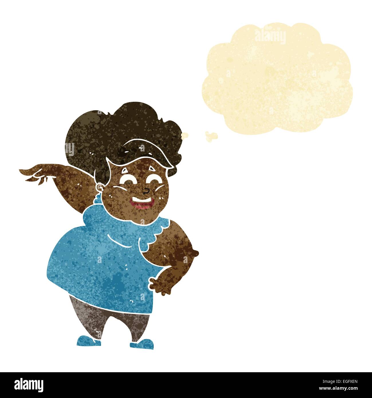 cartoon overweight woman with thought bubble Stock Vector Image & Art ...