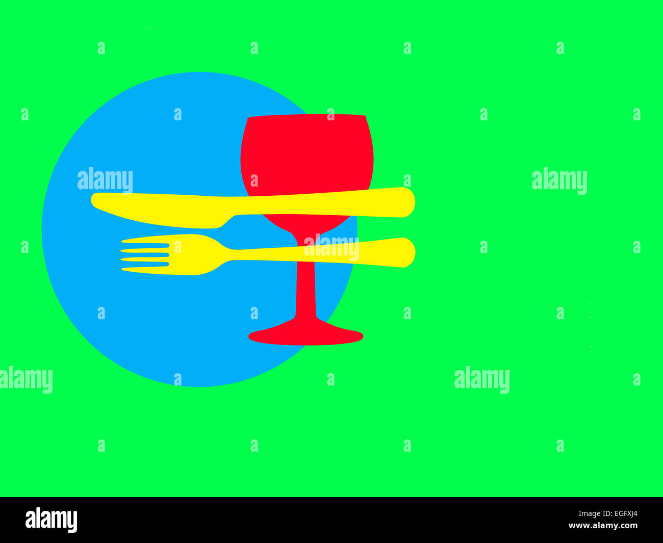 Knife fork logo hi-res stock photography and images - Alamy