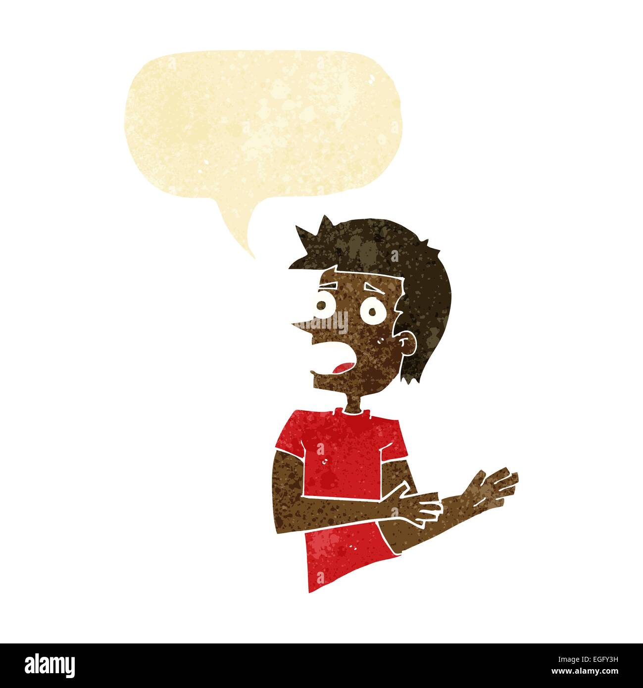 cartoon stressed man with speech bubble Stock Vector Image & Art - Alamy