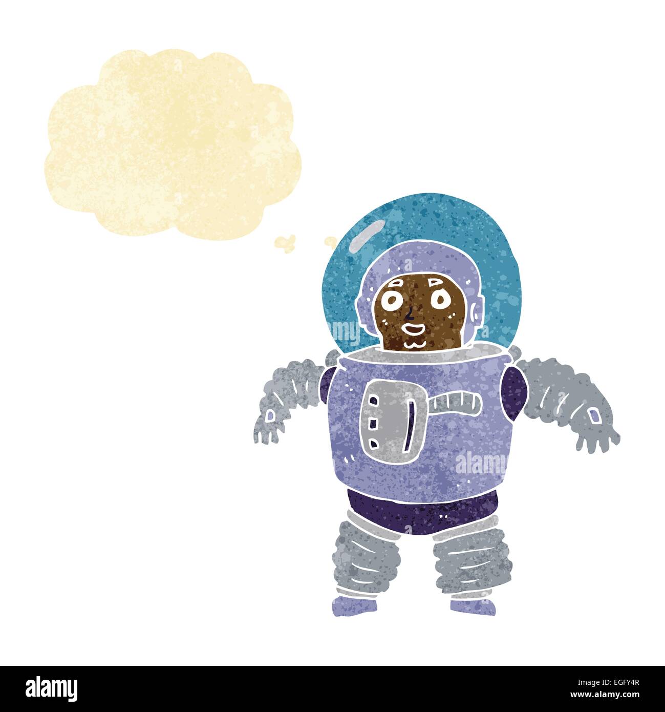 cartoon space man with thought bubble Stock Vector Image & Art - Alamy