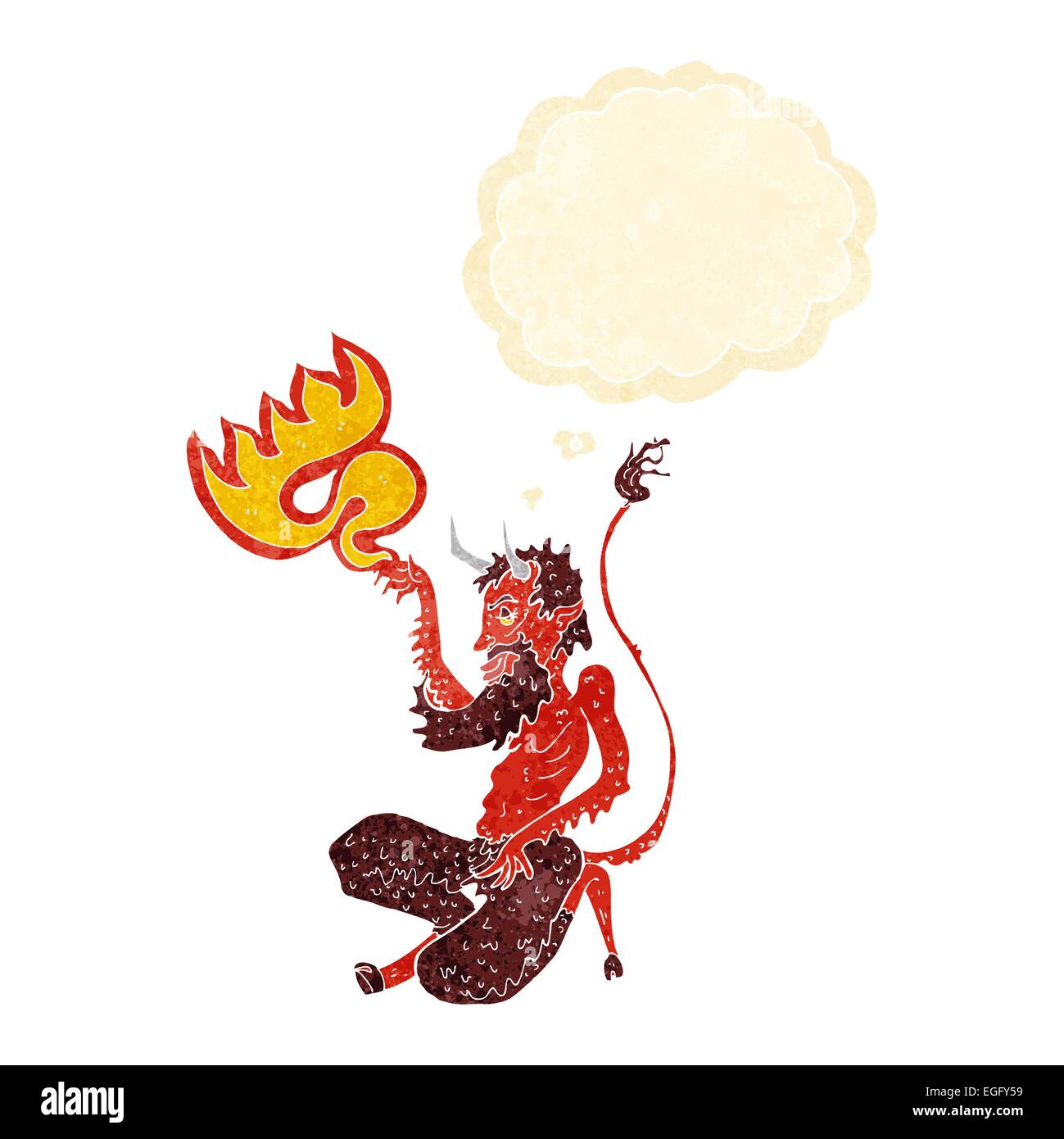 cartoon traditional devil with thought bubble Stock Vector Image & Art ...