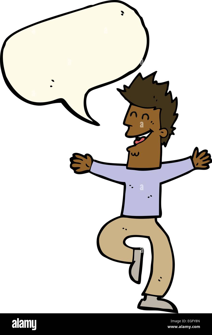 cartoon laughing man with speech bubble Stock Vector Image & Art - Alamy