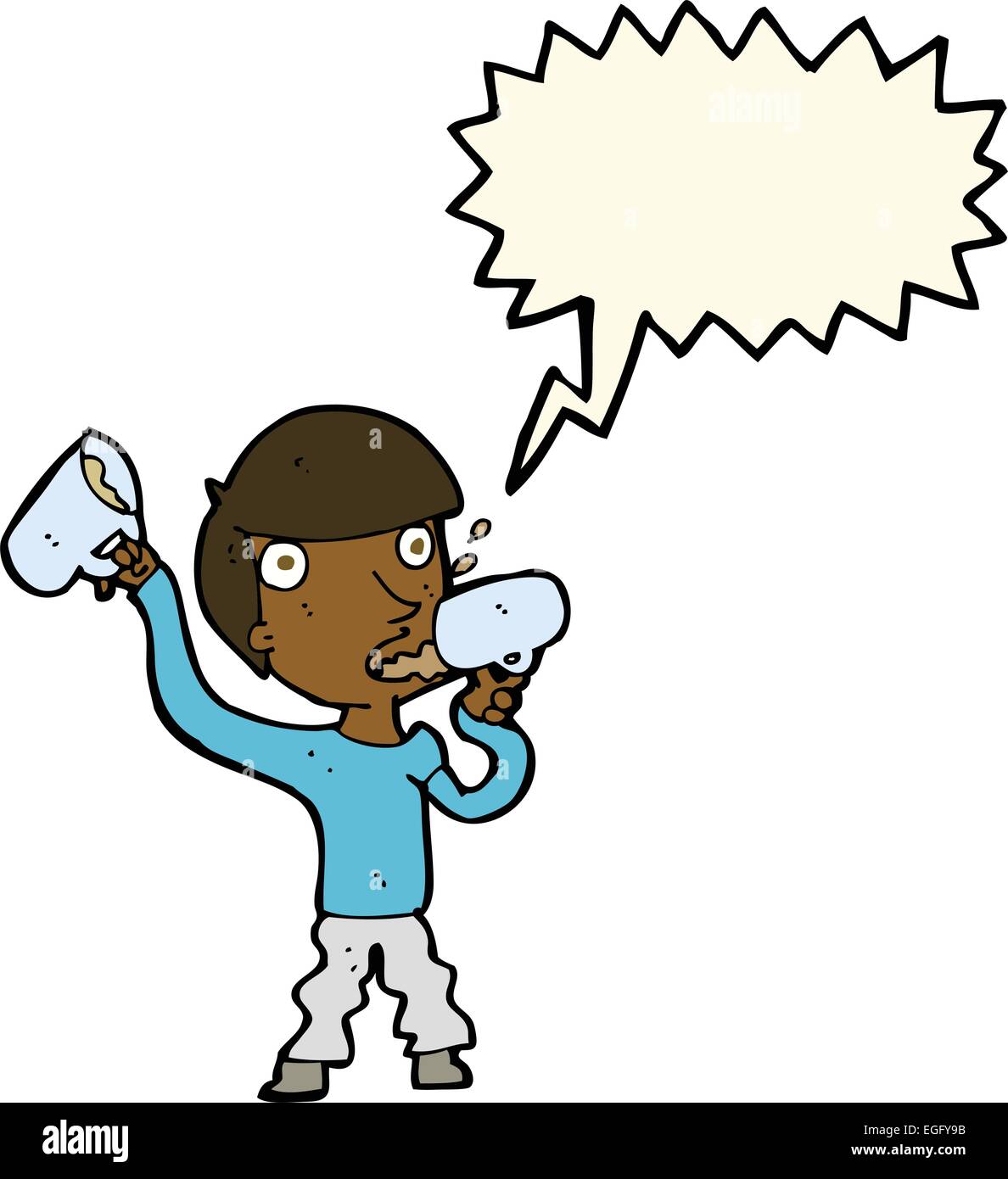 cartoon man drinking beer with thought bubble Stock Vector Image & Art ...