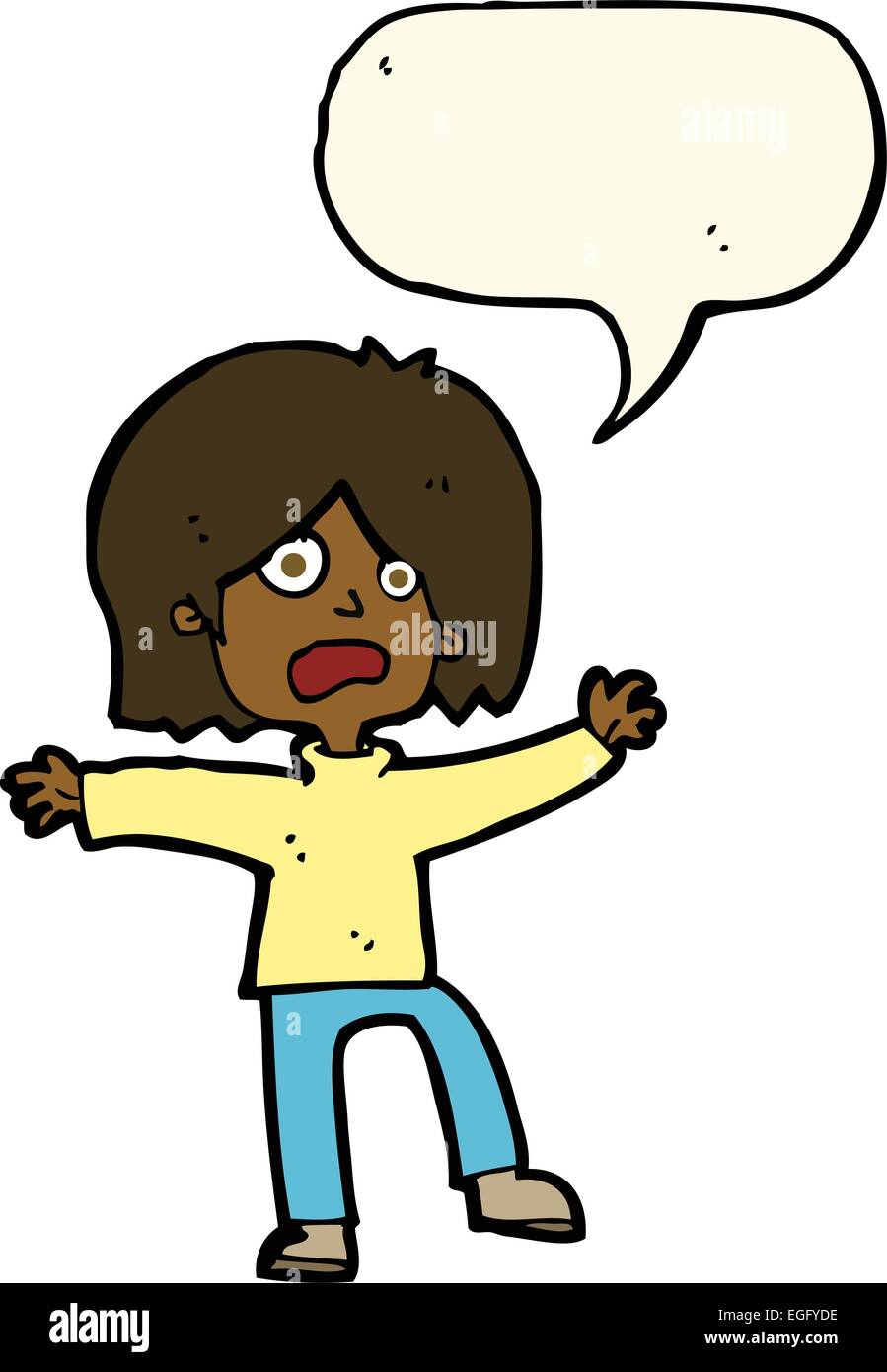 cartoon unhappy person with speech bubble Stock Vector Image & Art - Alamy