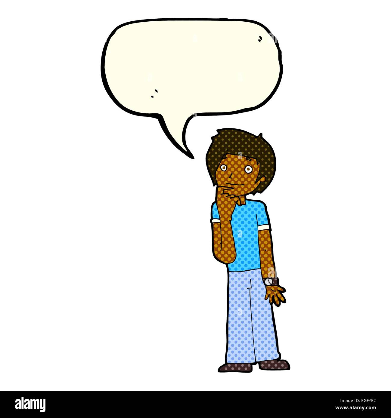 Cartoon boy wondering bubble hi-res stock photography and images - Alamy