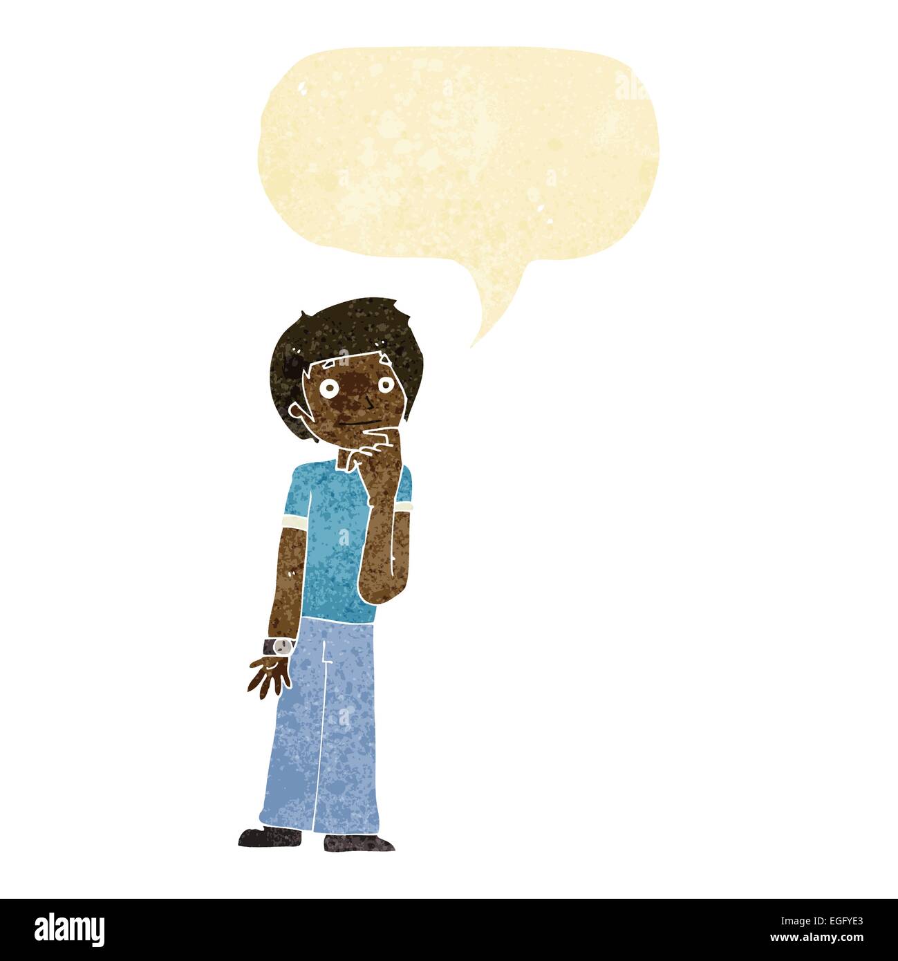 Cartoon boy wondering bubble hi-res stock photography and images - Alamy