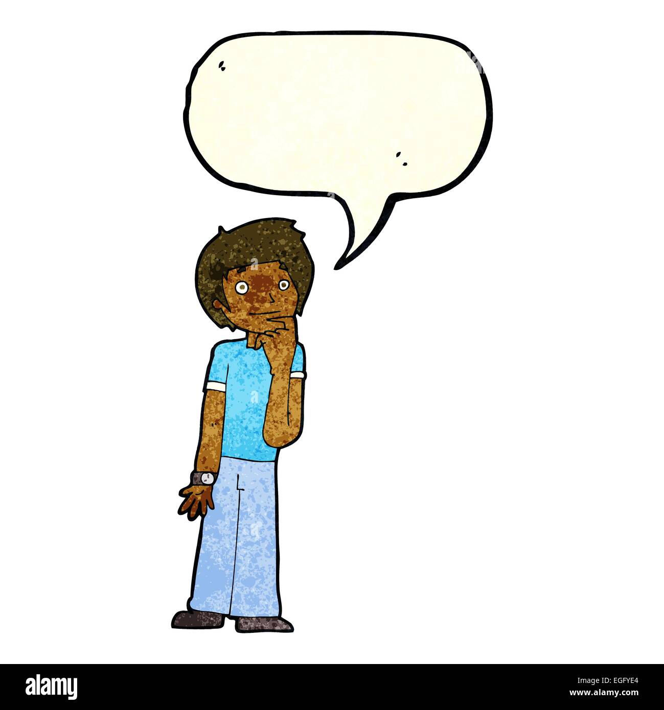 Cartoon boy wondering bubble hi-res stock photography and images - Alamy