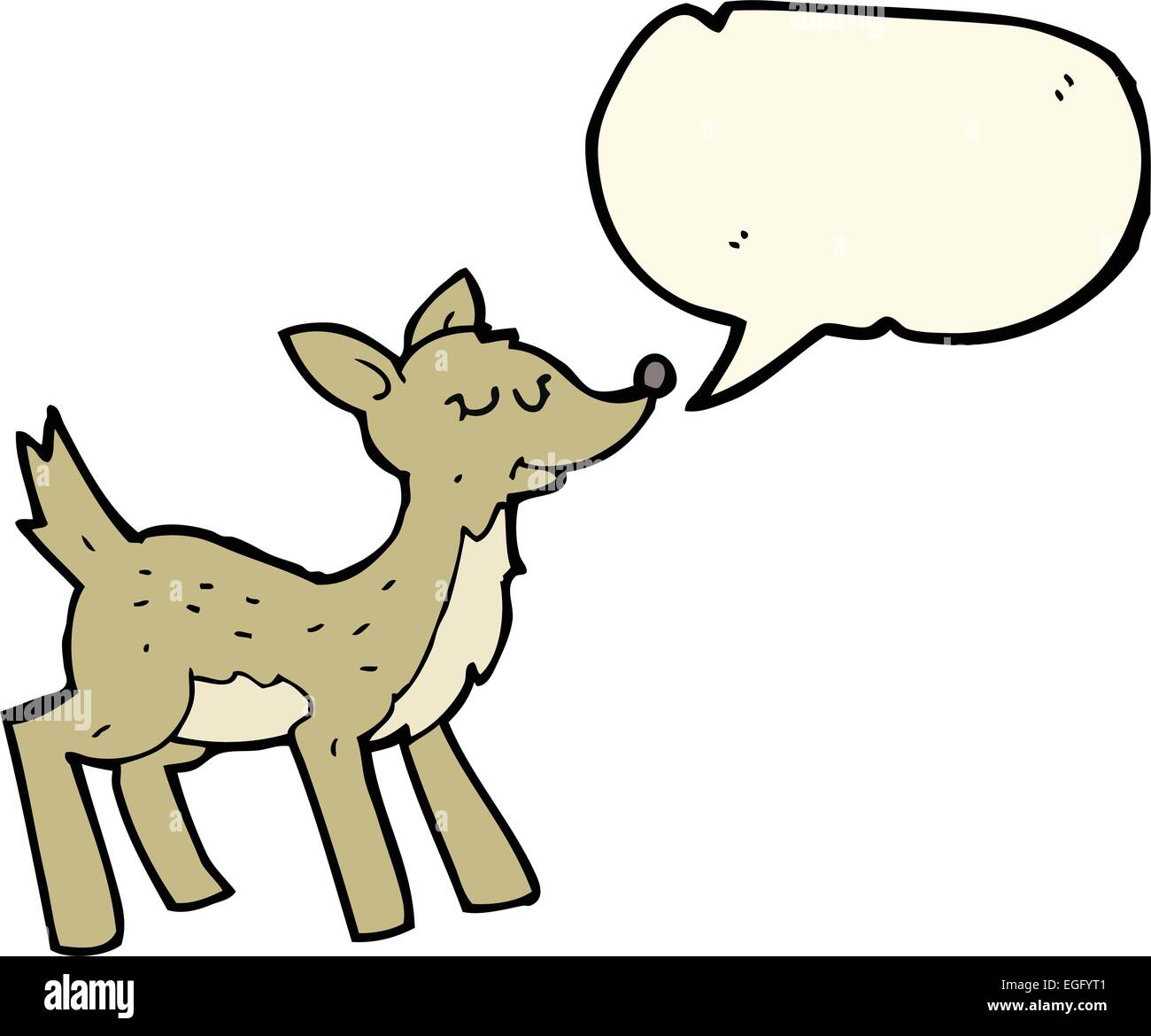 cute cartoon deer with speech bubble Stock Vector Image & Art - Alamy