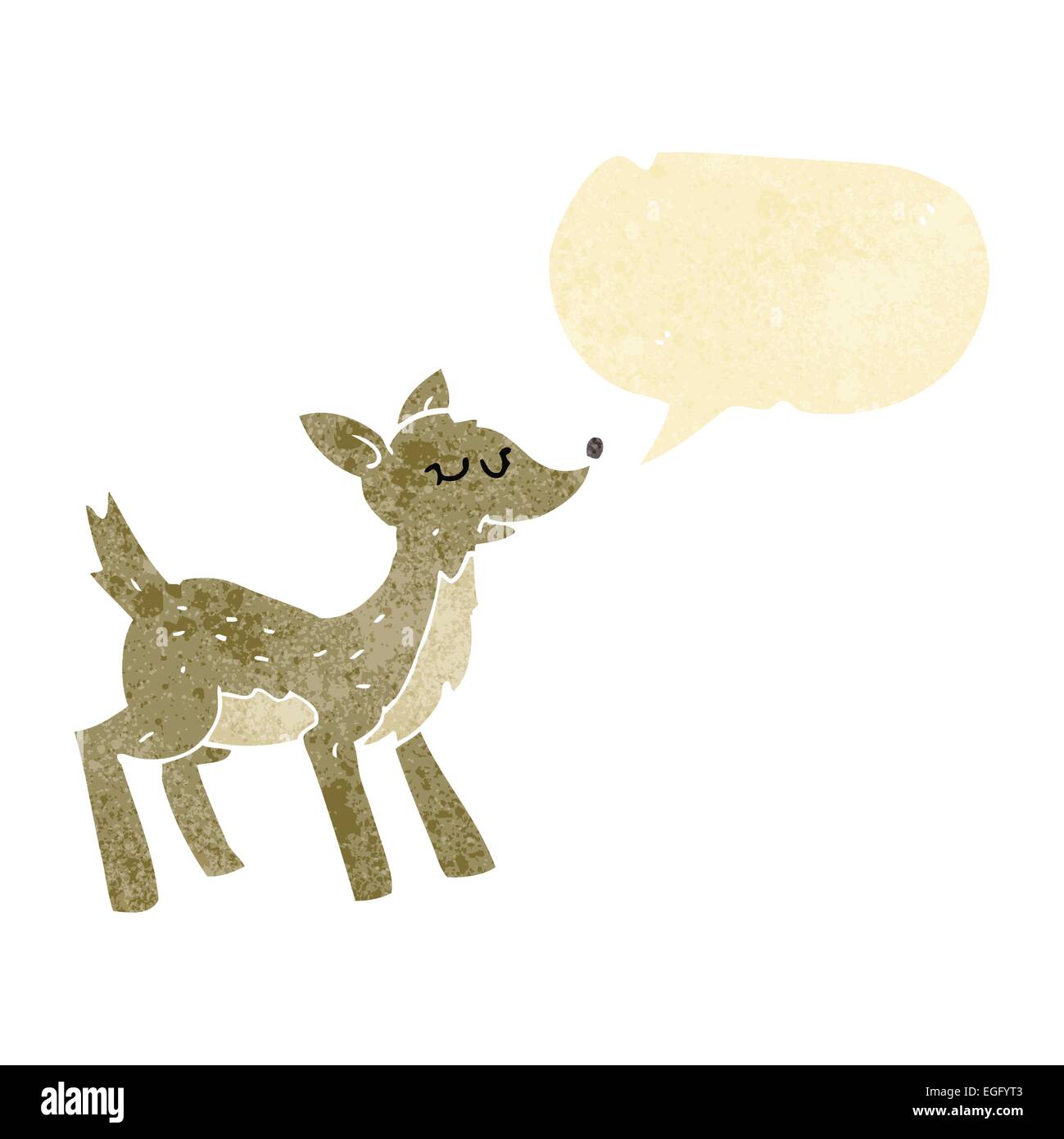 cute cartoon deer with speech bubble Stock Vector Image & Art - Alamy