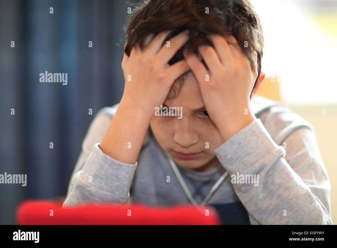 Tired boy playing hi-res stock photography and images - Alamy
