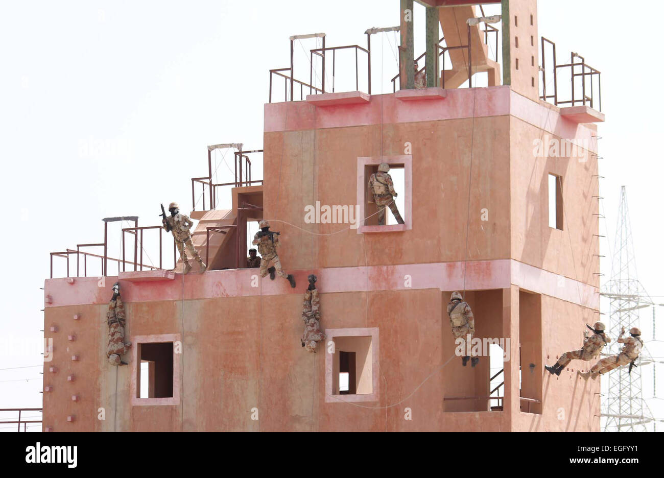 Sindh Rangers special commandos are showing their skilled efforts ...