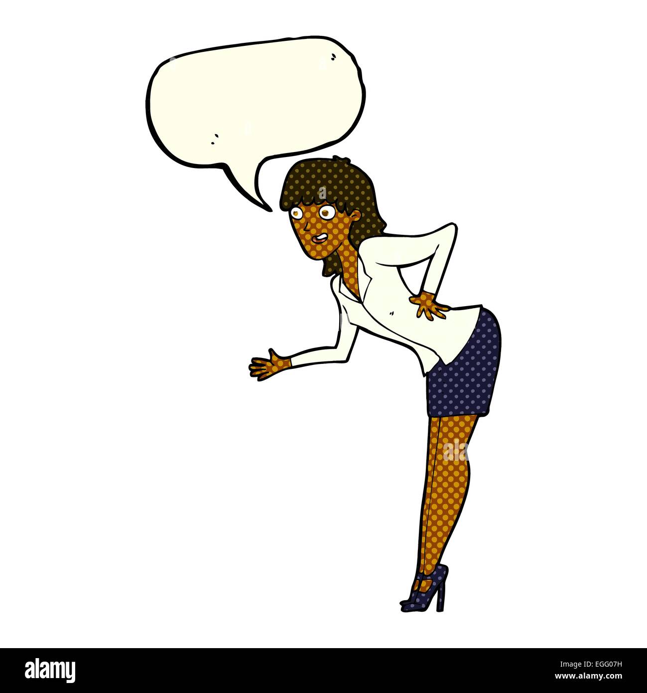 cartoon businesswoman explaining with speech bubble Stock Vector Image ...