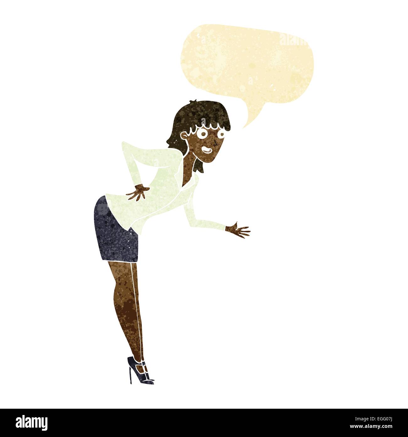 cartoon businesswoman explaining with speech bubble Stock Vector Image ...