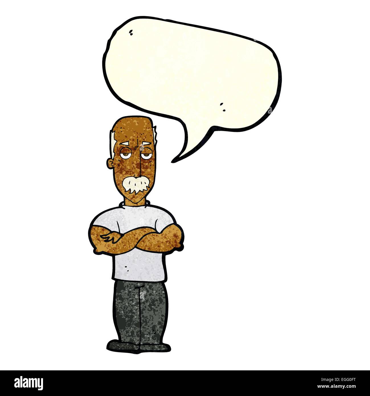 cartoon angry man with mustache with speech bubble Stock Vector Image ...