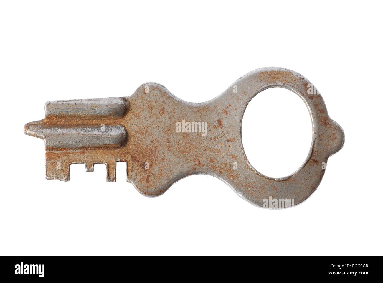 Old rusty key isolated on white background Stock Photo - Alamy