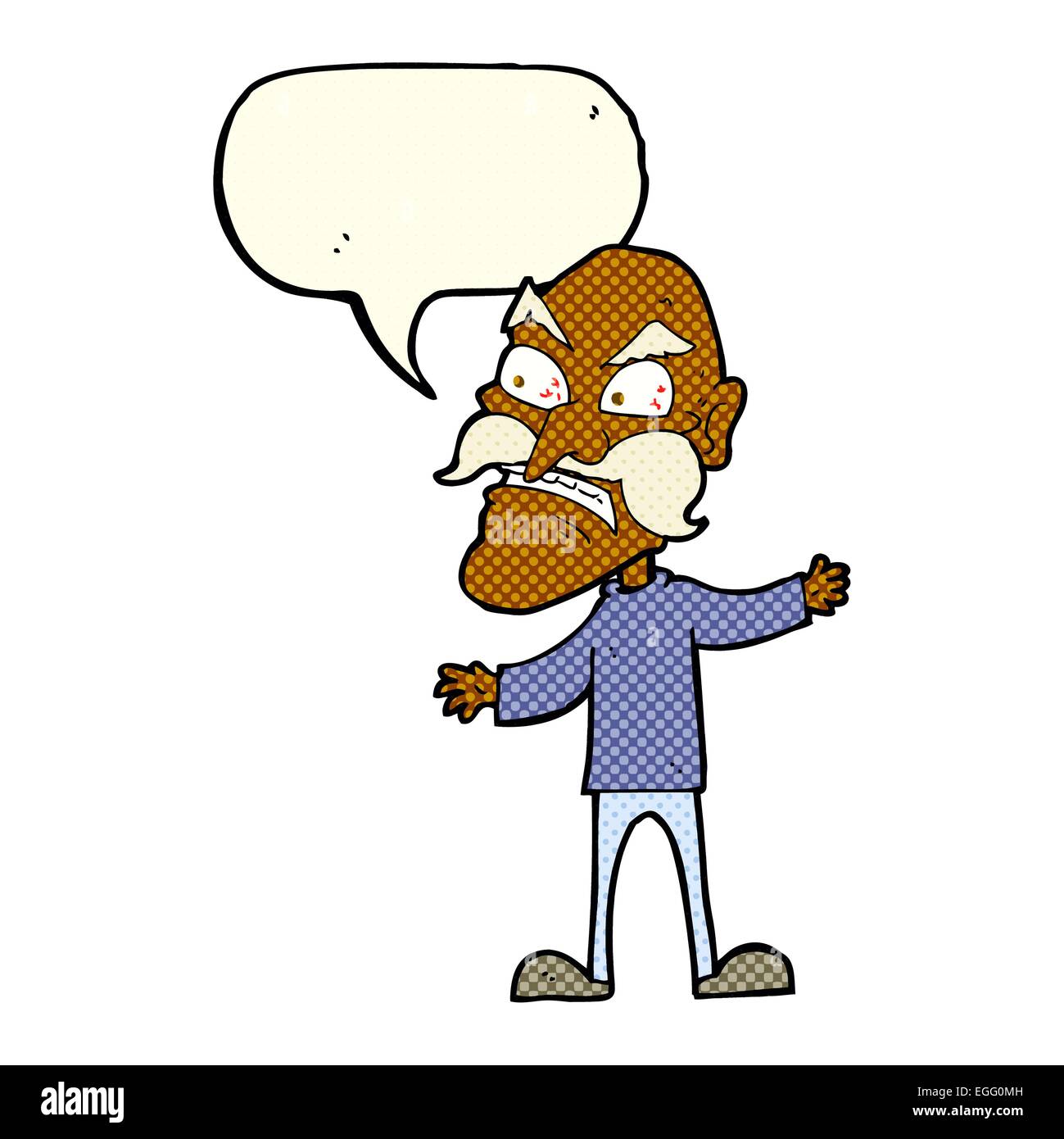 cartoon angry old man with speech bubble Stock Vector Image & Art - Alamy