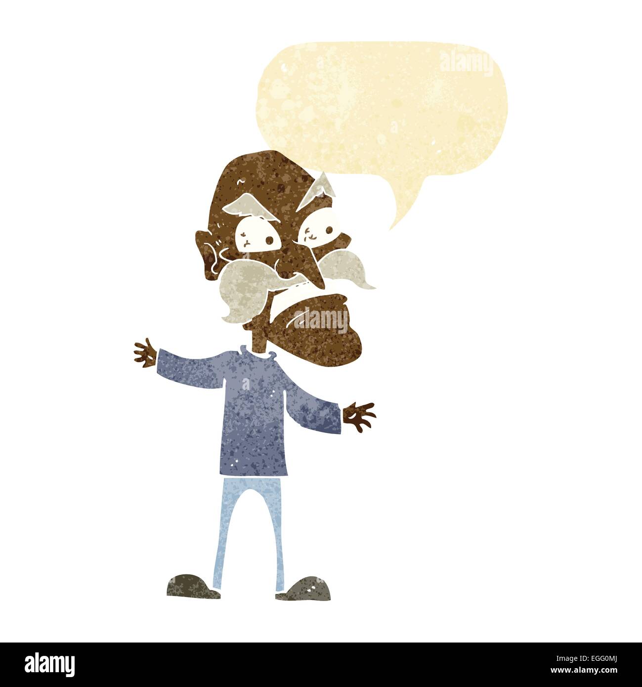 cartoon angry old man with speech bubble Stock Vector Image & Art - Alamy