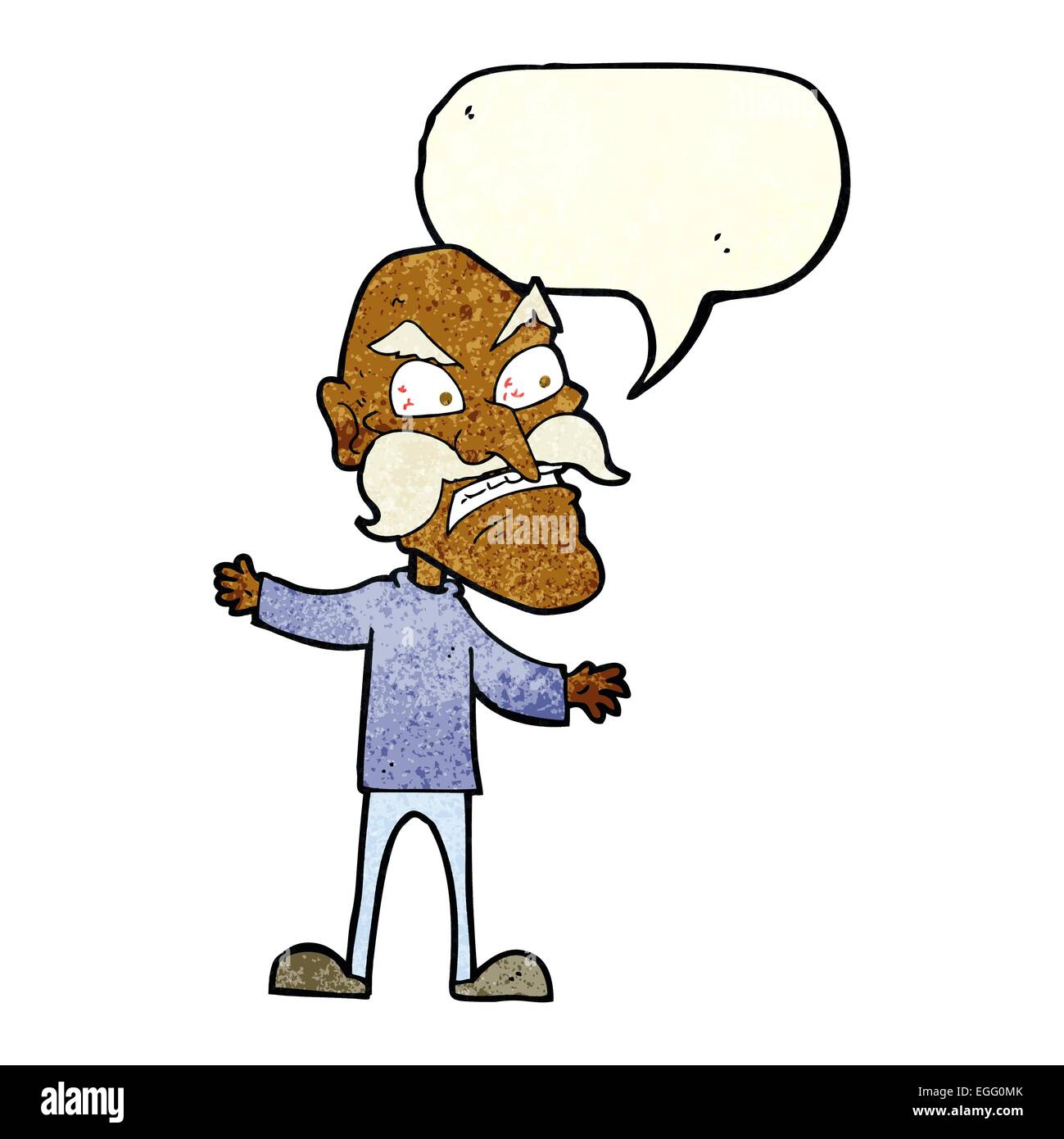 cartoon angry old man with speech bubble Stock Vector Image & Art - Alamy