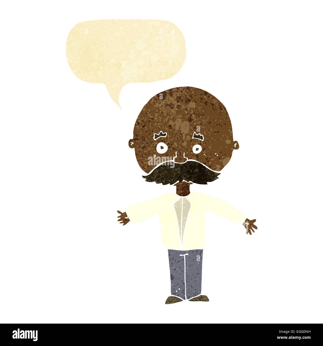 cartoon man with mustache with speech bubble Stock Vector Image & Art ...