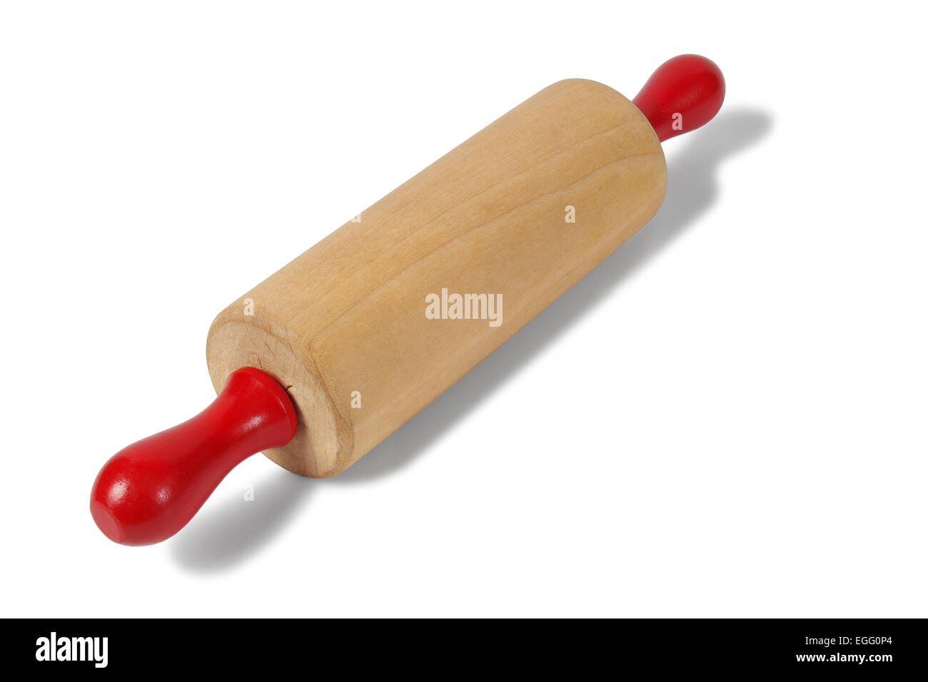 Rolling pin with red handles isolated on white background Stock Photo ...