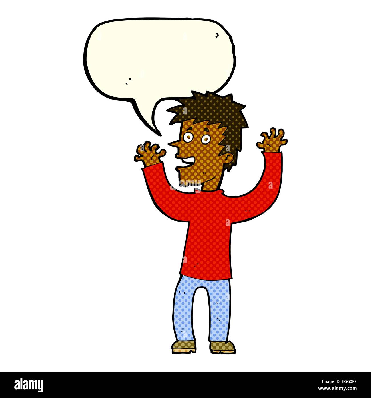 cartoon excited man with speech bubble Stock Vector Image & Art - Alamy