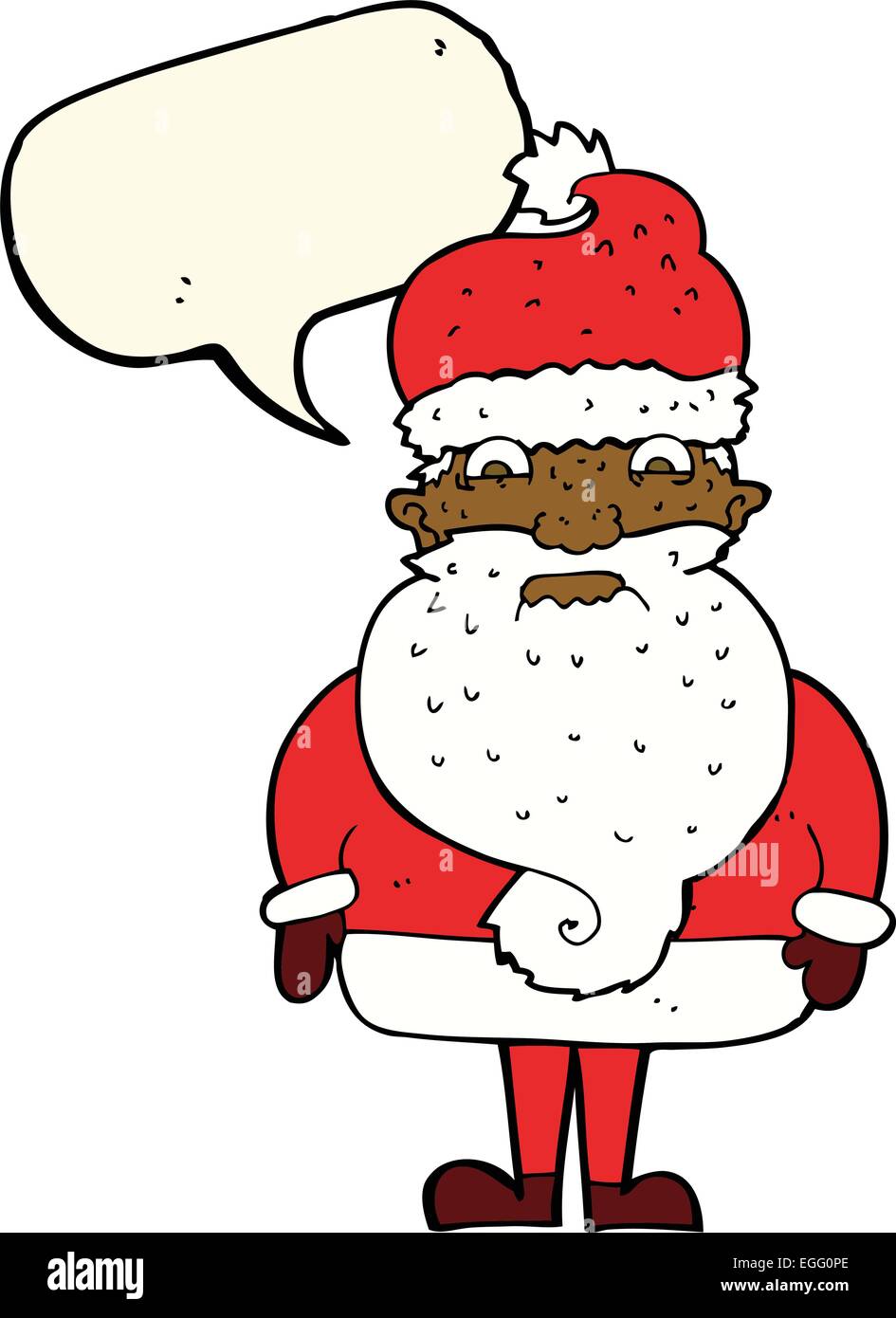 cartoon grumpy santa claus with speech bubble Stock Vector Image & Art ...