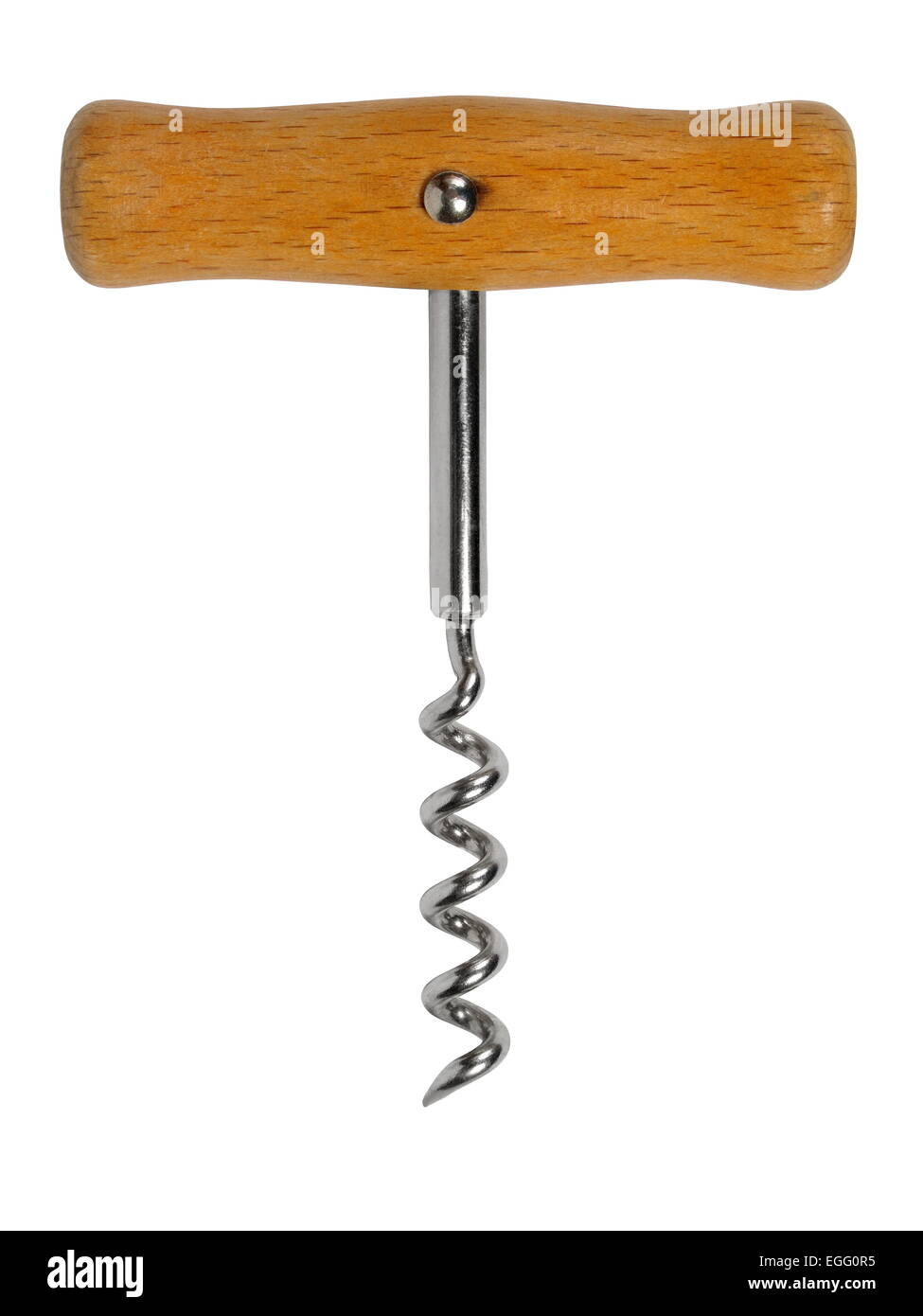 Old-fashioned corkscrew isolated on white background Stock Photo - Alamy