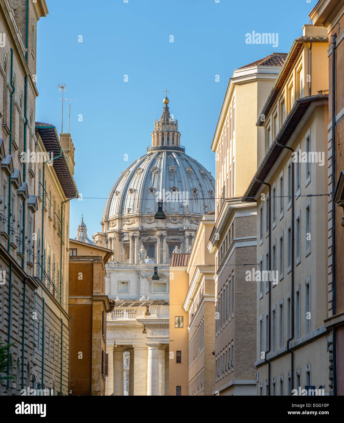 Landscape of San Pietro in Rome and the square in Italy Stock Photo - Alamy