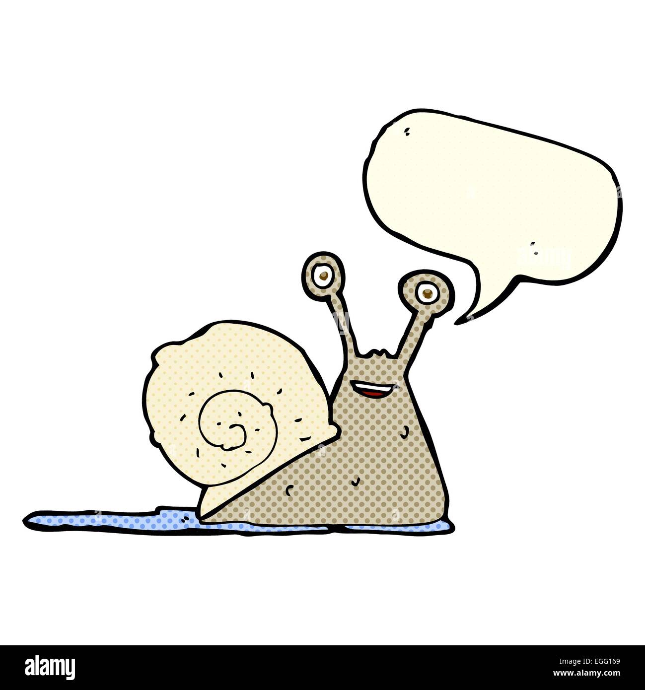 cartoon snail with speech bubble Stock Vector Image & Art - Alamy