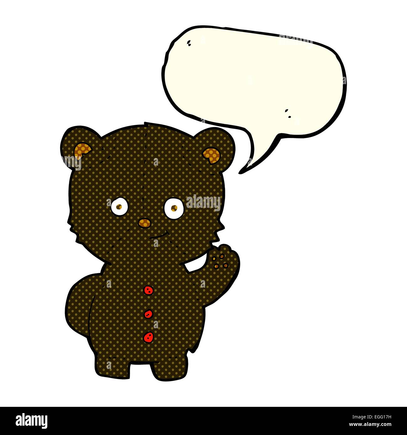 cartoon black bear cub with speech bubble Stock Vector Image & Art - Alamy