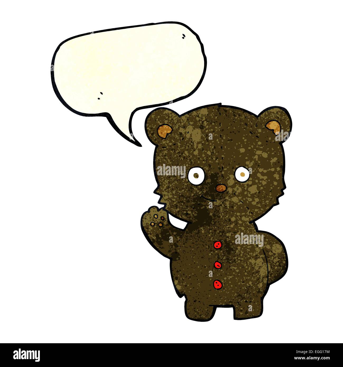 cartoon black bear cub with speech bubble Stock Vector Image & Art - Alamy