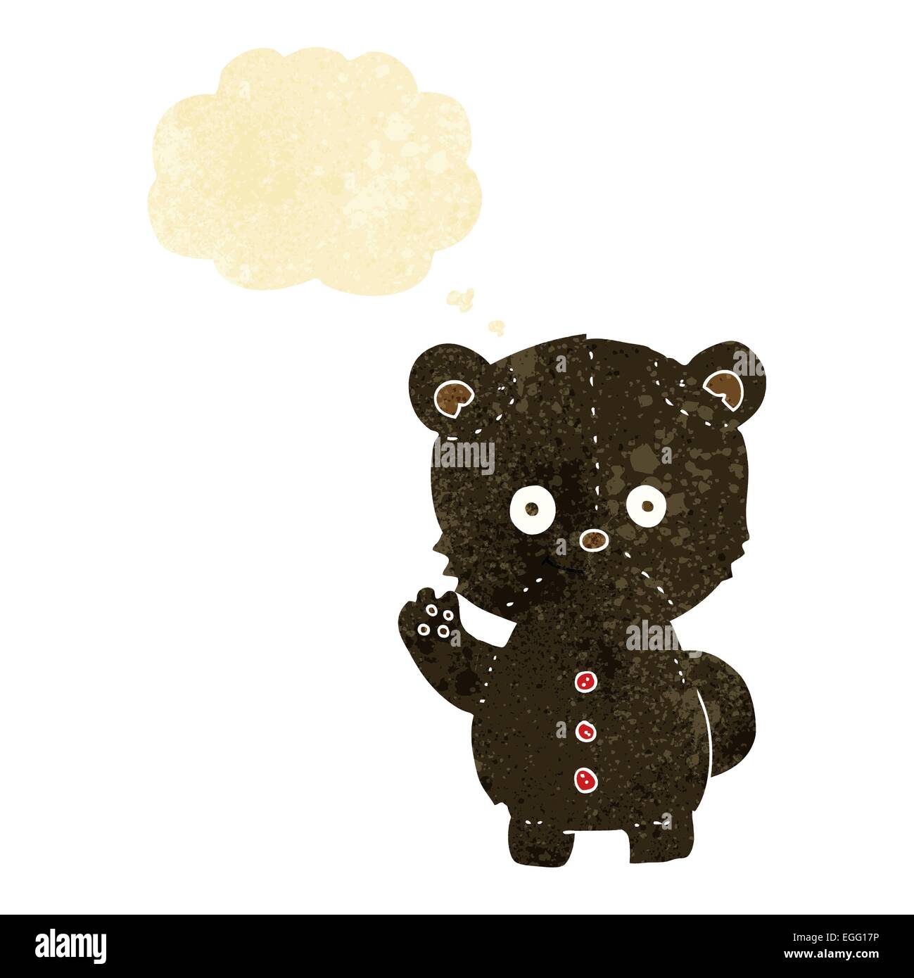 cartoon black bear cub with thought bubble Stock Vector Image & Art - Alamy