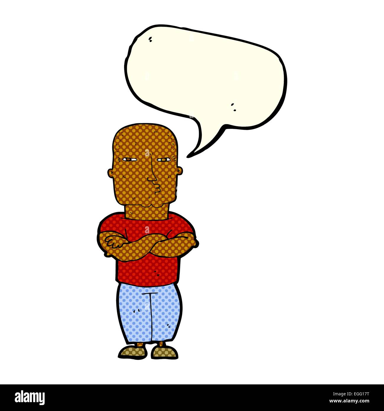 cartoon tough guy with speech bubble Stock Vector Image & Art - Alamy