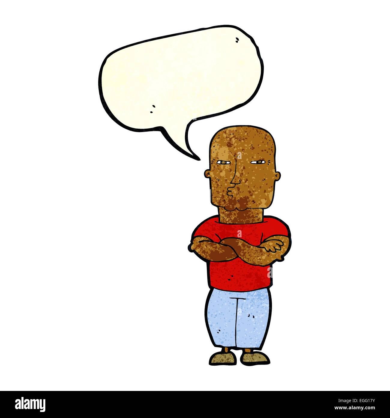 cartoon tough guy with speech bubble Stock Vector Image & Art - Alamy