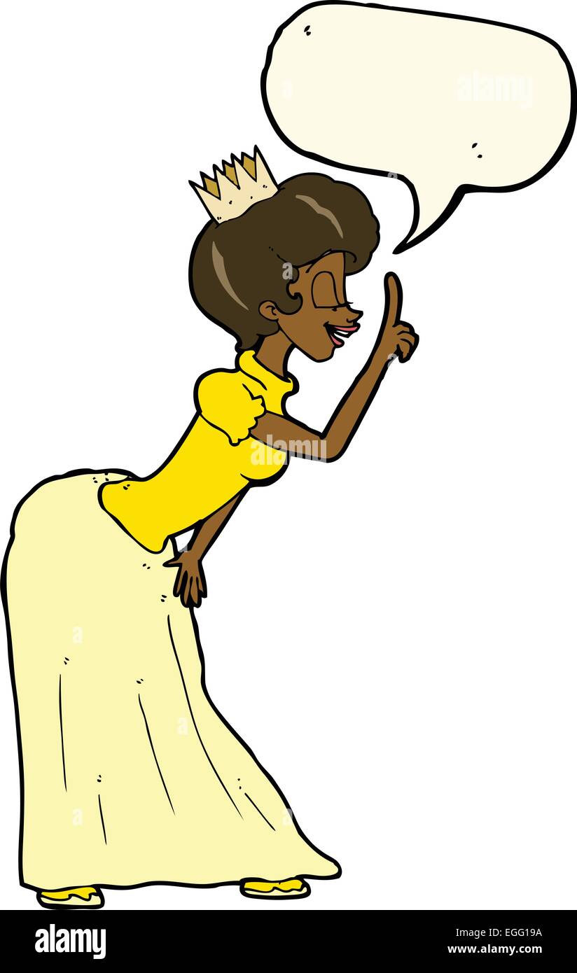 cartoon princess with speech bubble Stock Vector Image & Art - Alamy