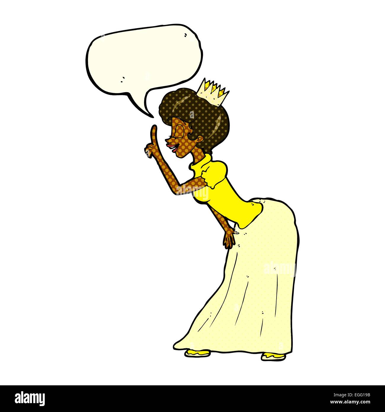 cartoon princess with speech bubble Stock Vector Image & Art - Alamy