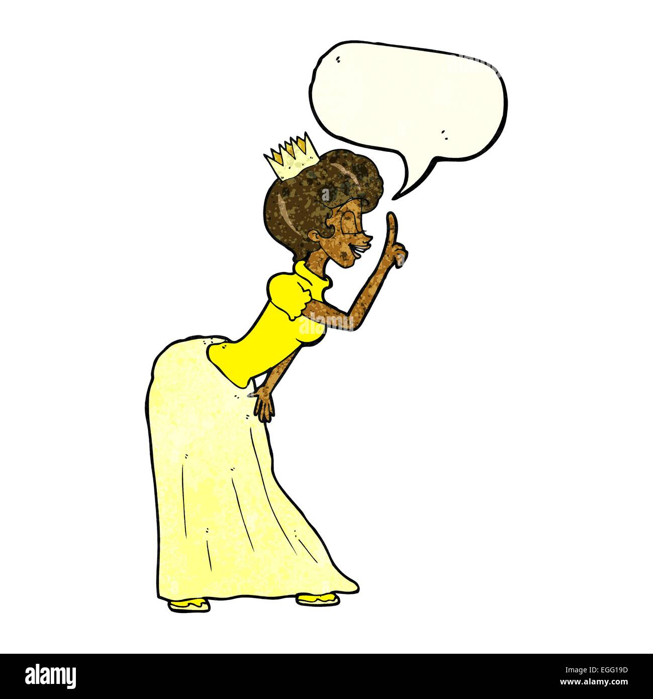 cartoon princess with speech bubble Stock Vector Image & Art - Alamy