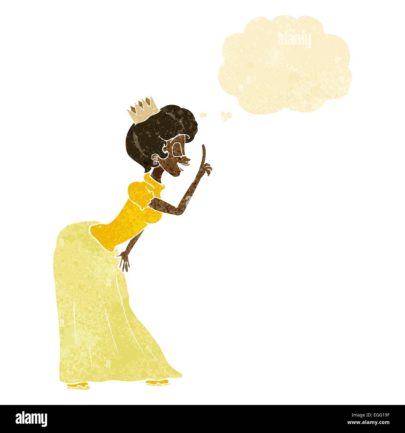 cartoon princess with thought bubble Stock Vector Image & Art - Alamy
