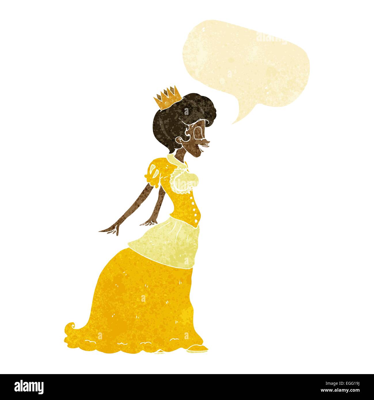 cartoon princess with speech bubble Stock Vector Image & Art - Alamy