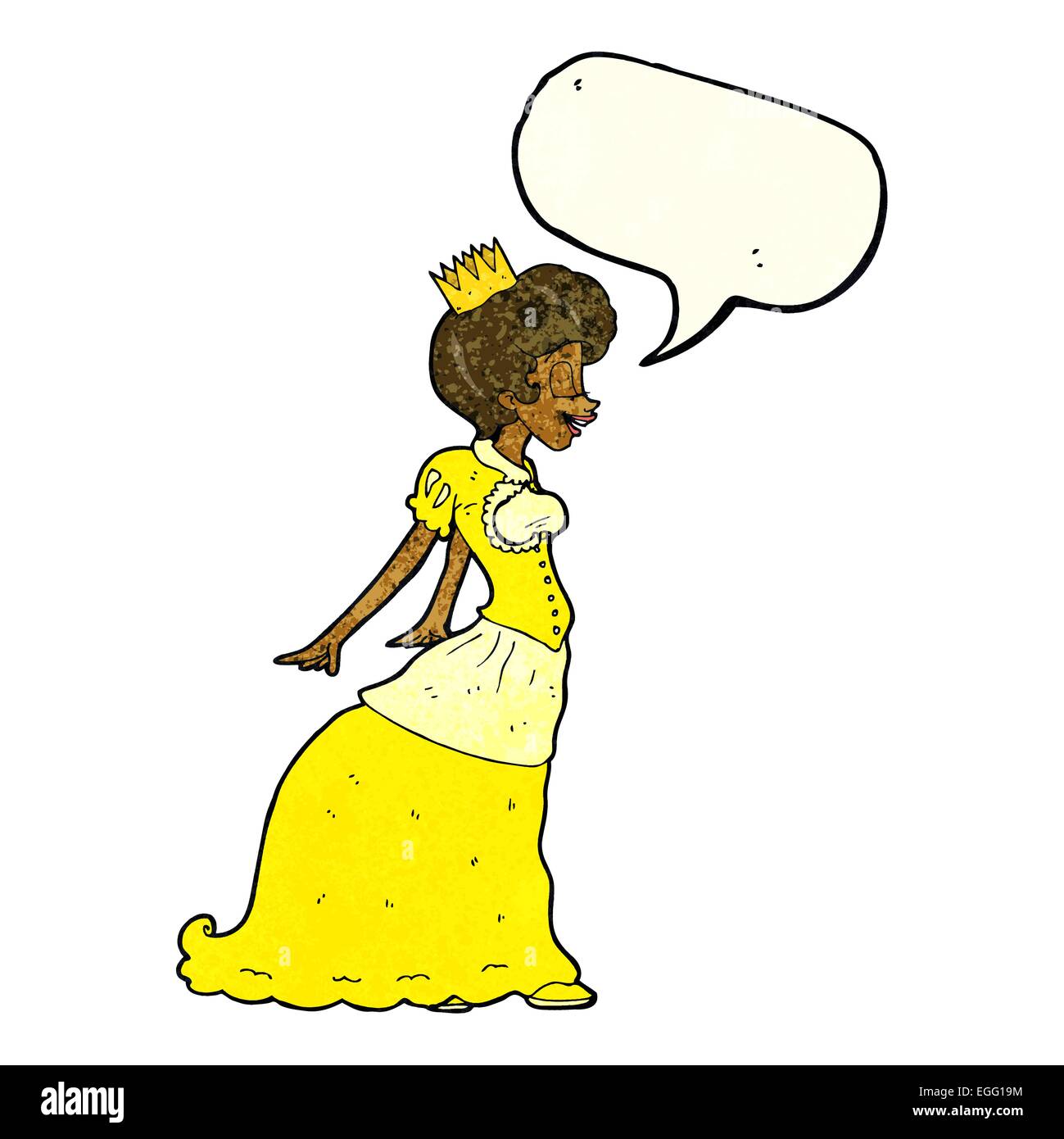 cartoon princess with speech bubble Stock Vector Image & Art - Alamy