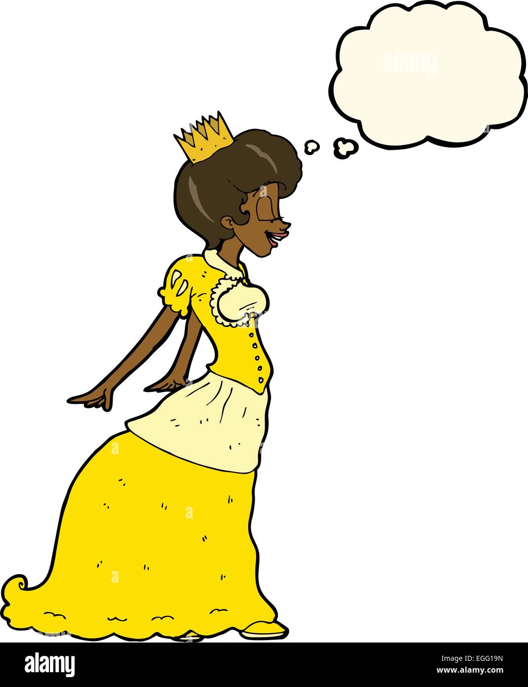 cartoon princess with thought bubble Stock Vector Image & Art - Alamy