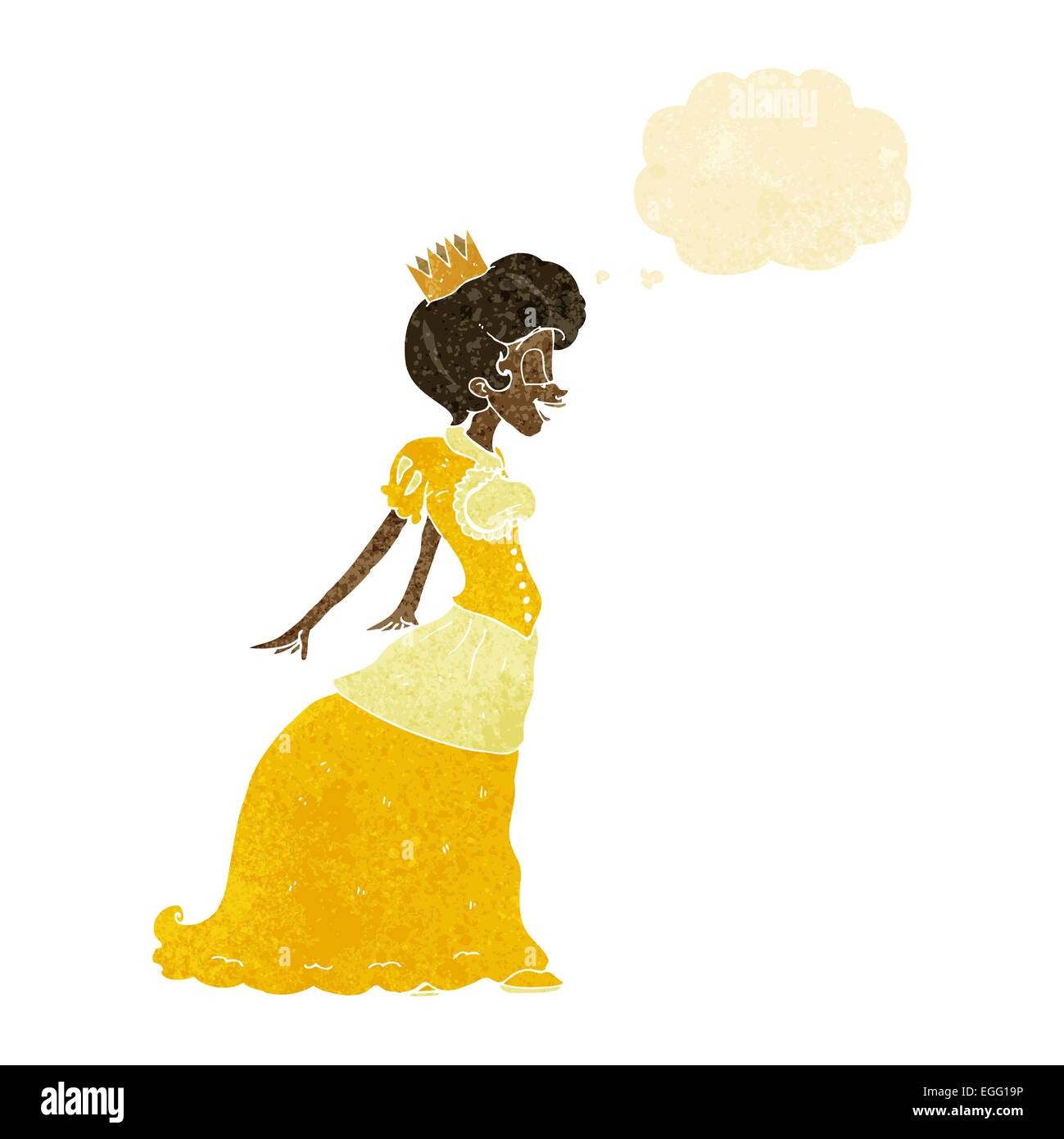 cartoon princess with thought bubble Stock Vector Image & Art - Alamy