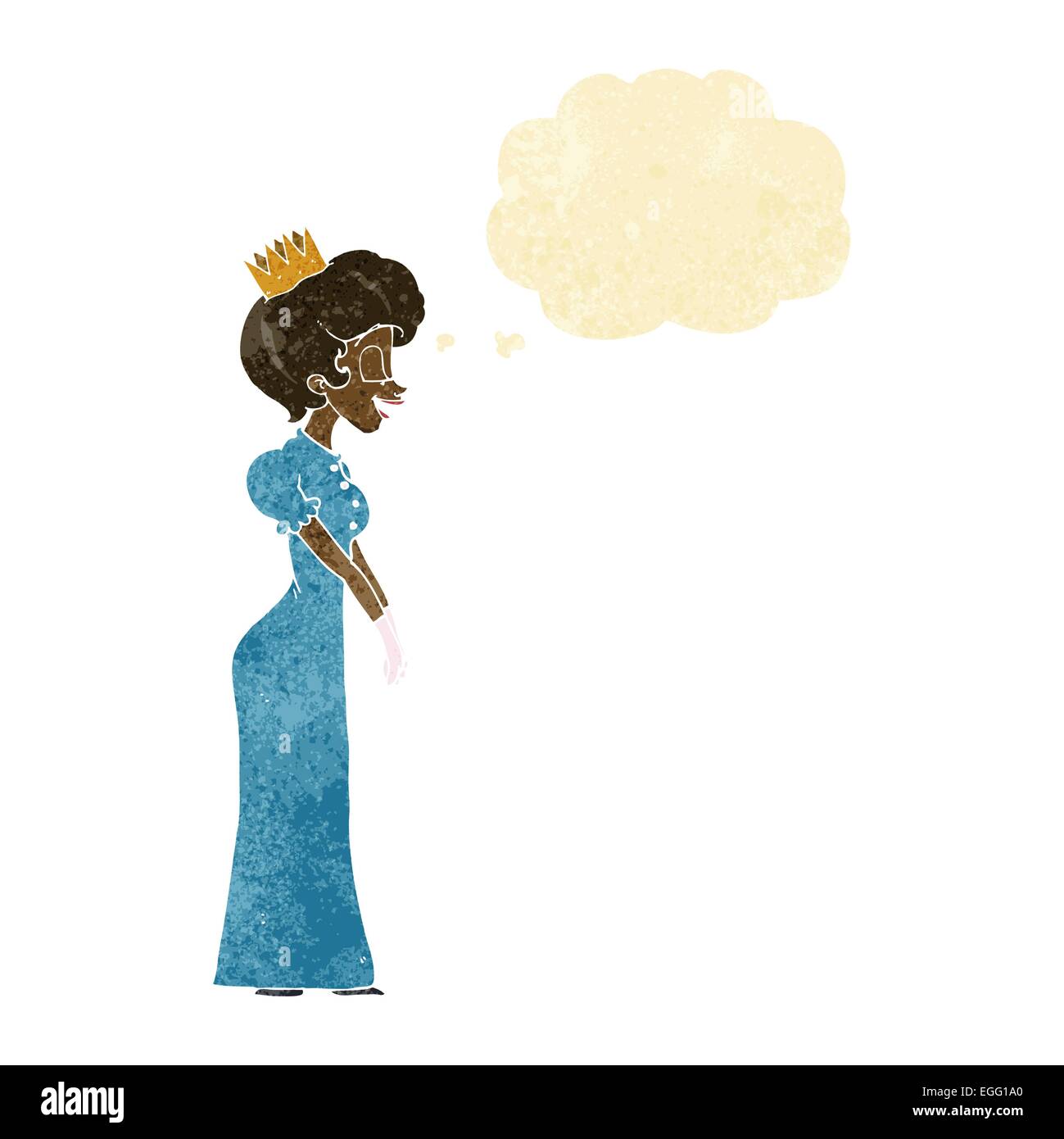 cartoon princess with thought bubble Stock Vector Image & Art - Alamy