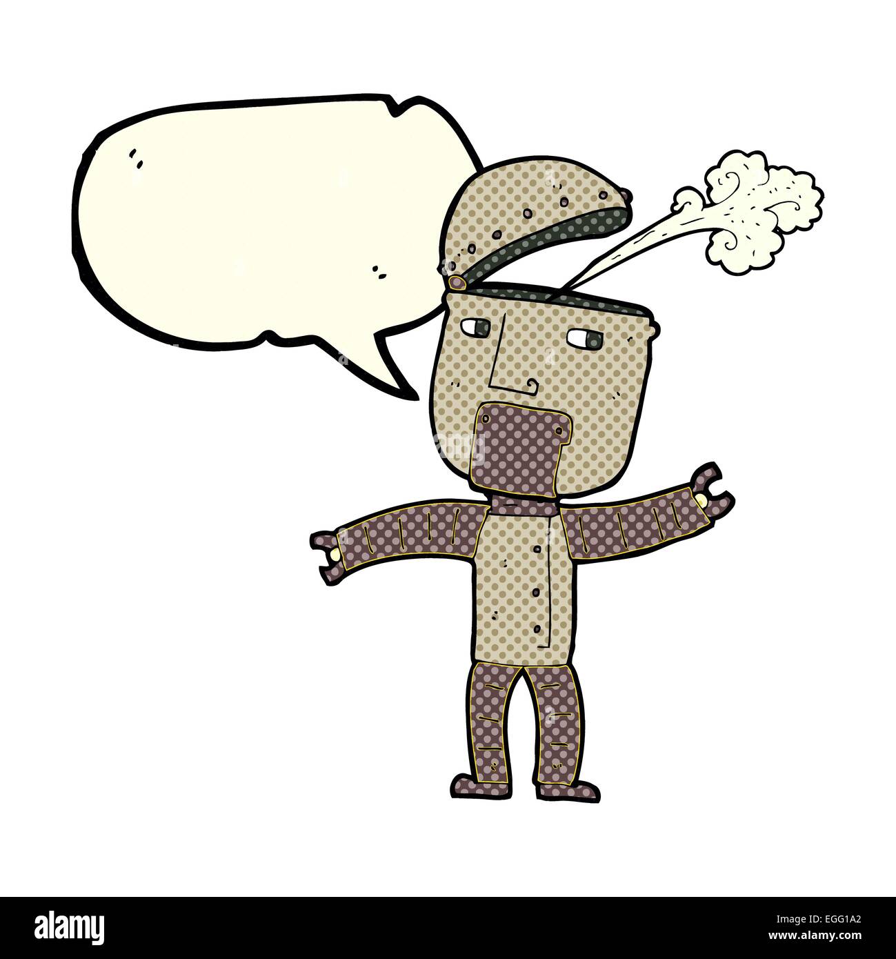 cartoon funny robot with speech bubble Stock Vector Image & Art - Alamy