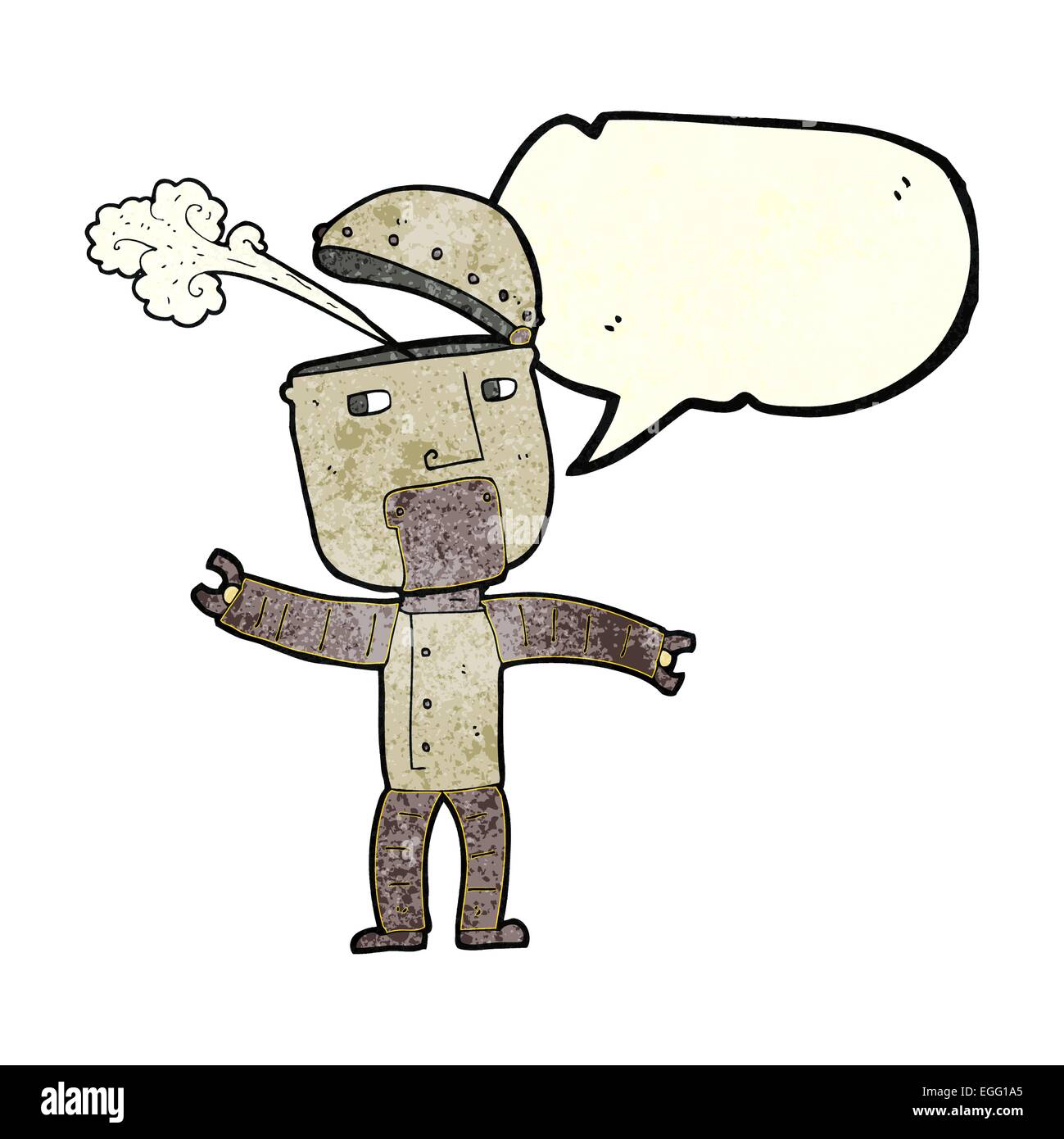 cartoon funny robot with speech bubble Stock Vector Image & Art - Alamy