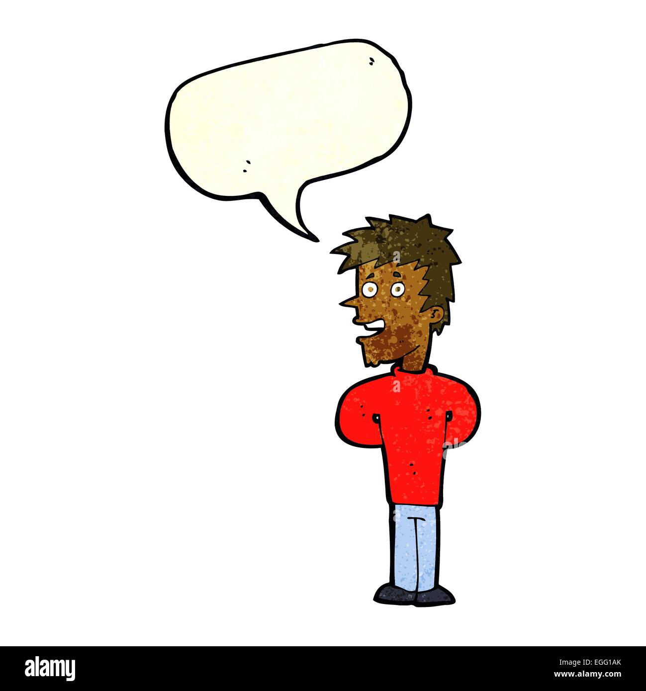 cartoon happy man with speech bubble Stock Vector Image & Art - Alamy