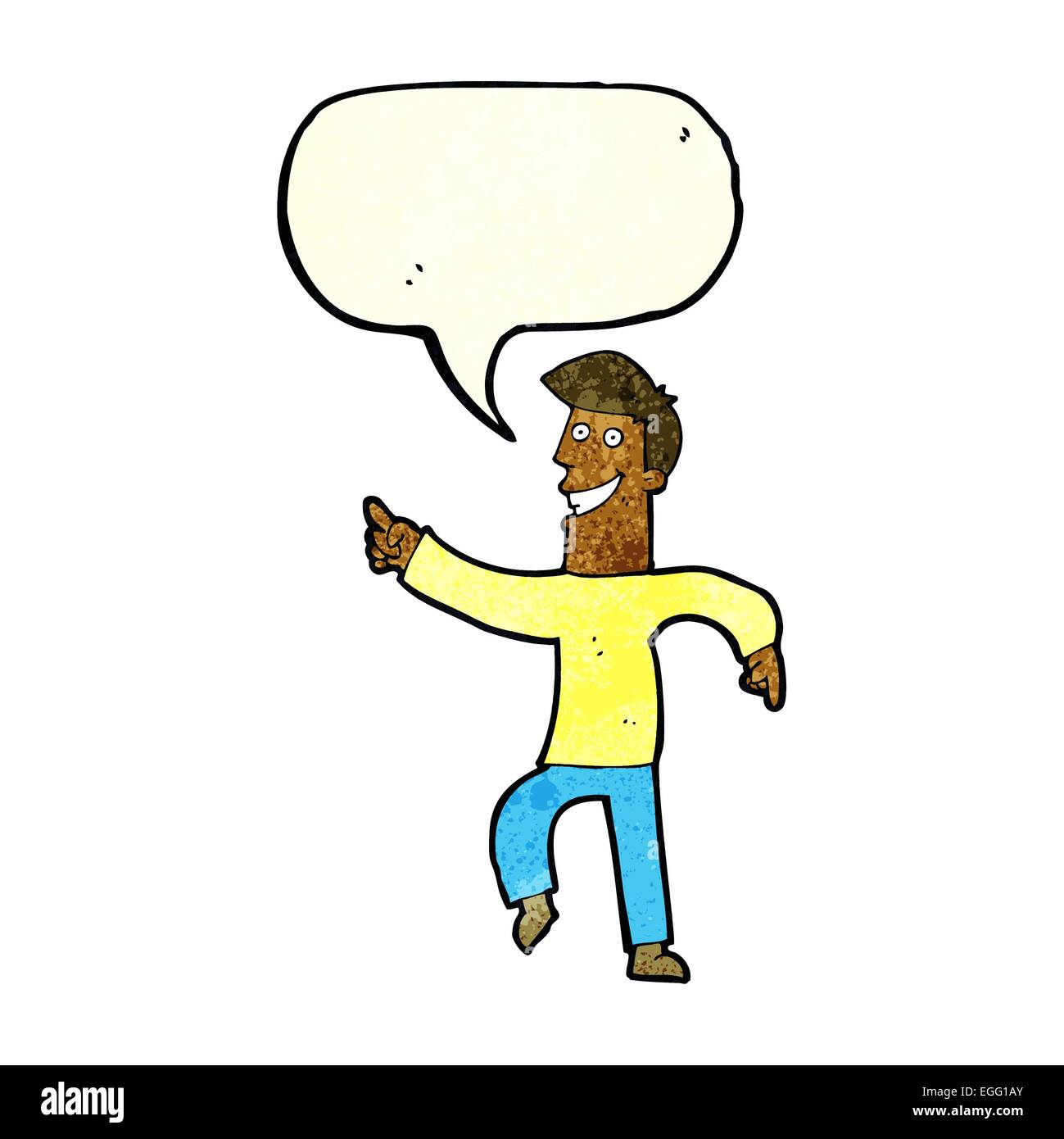 cartoon grinning man with speech bubble Stock Vector Image & Art - Alamy